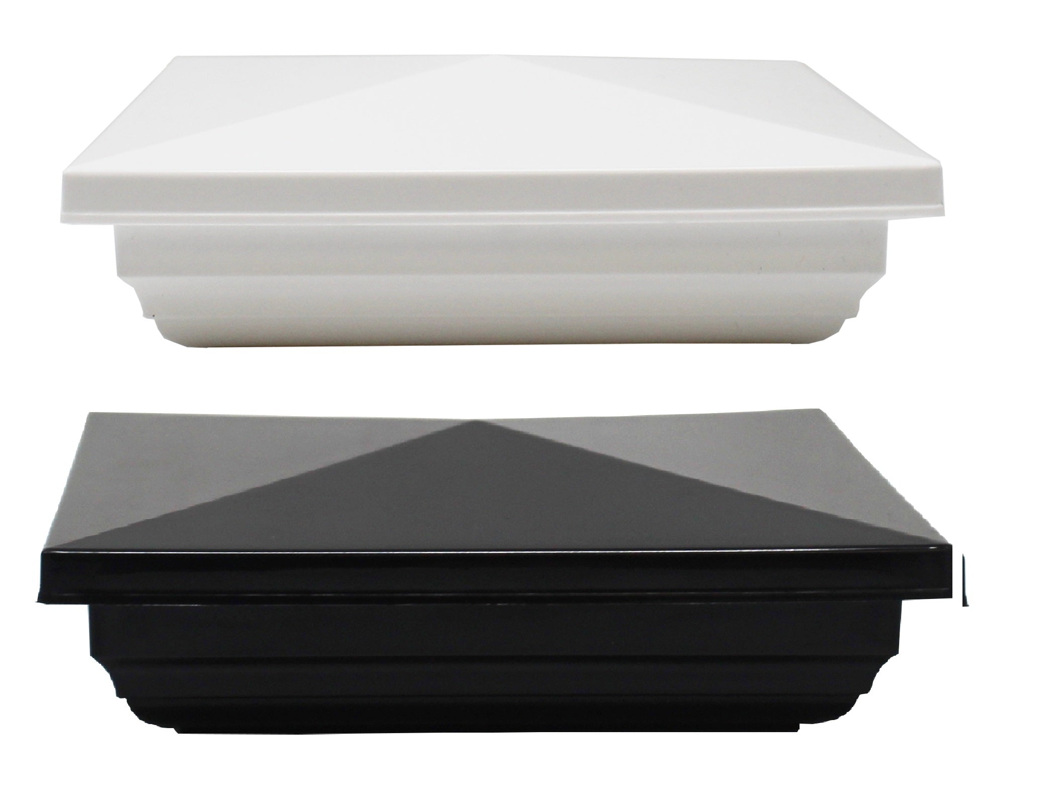 Plastic 4" Classic New England Style Vinyl Fence Post Caps, 4"x 4" Pos ...