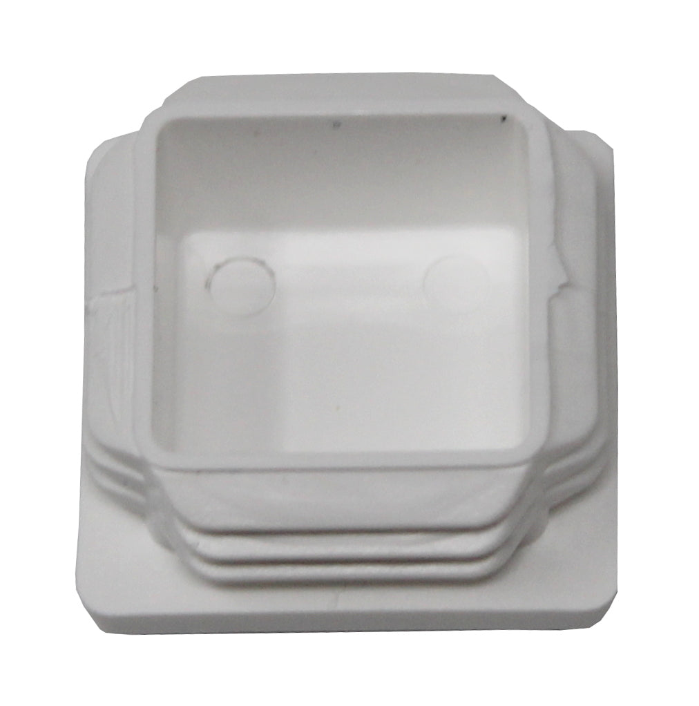Tubing Caps 1-1/4" Square White Plastic Tubing Caps, Finishing Plug, P ...