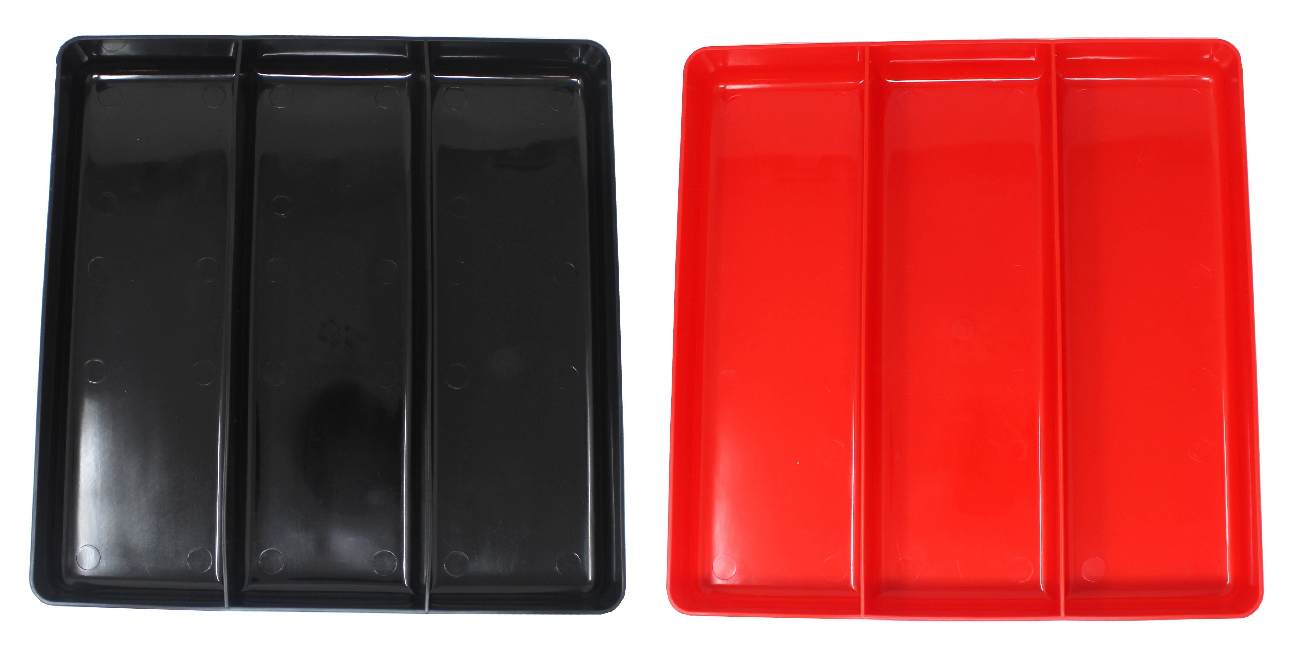 Black & Red Stackable Lightweight 3 Compartment Organizer Tray Kit- He ...