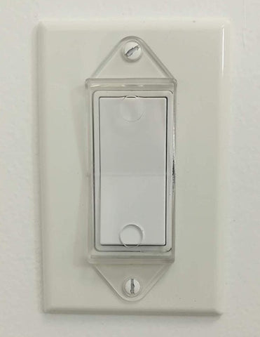 Clear Rocker Switch Plate Cover Guard Keeps Light Switch ON or Off Pro ...